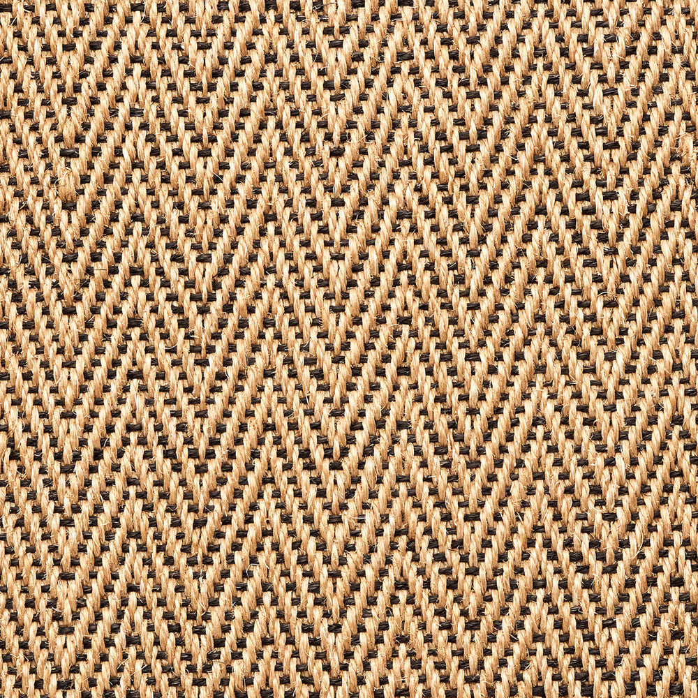 Kalahari Black Herringbone Sisal Large Rug with Scholars Black Cotton ...
